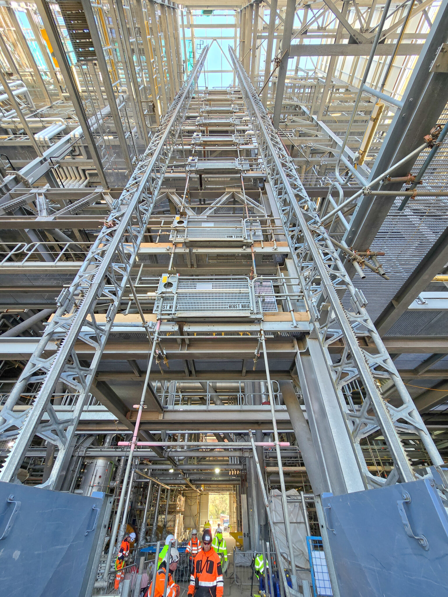Materials Hoist at an Energy Plant - Hoist Hire